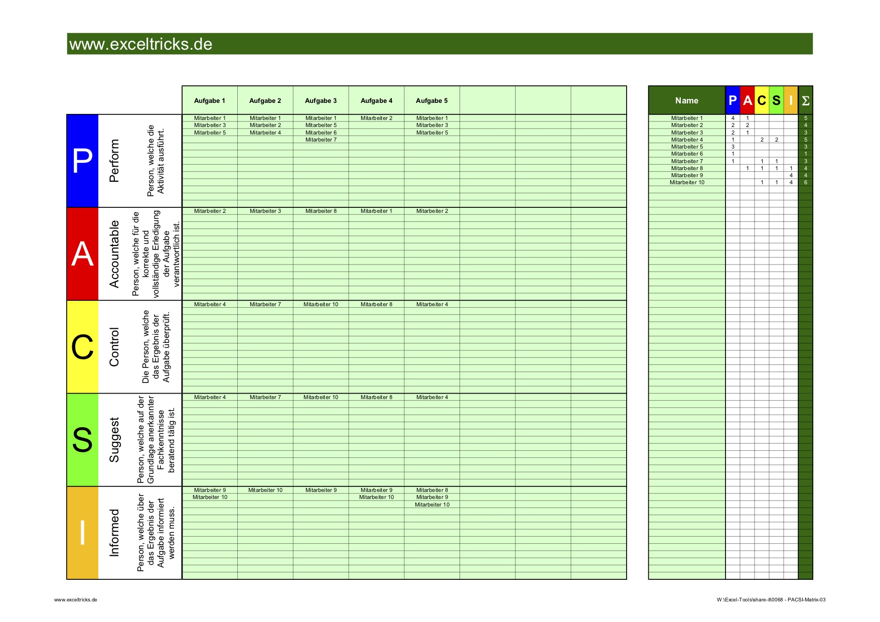 PACSI-Matrix Archive - exceltricks